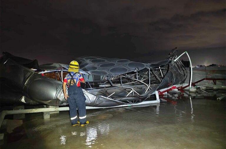 WATER TANK NG GUSALI SUMABOG, 10 SUGATAN – saksipinas
